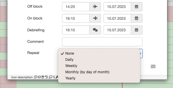 Creating recurring bookings